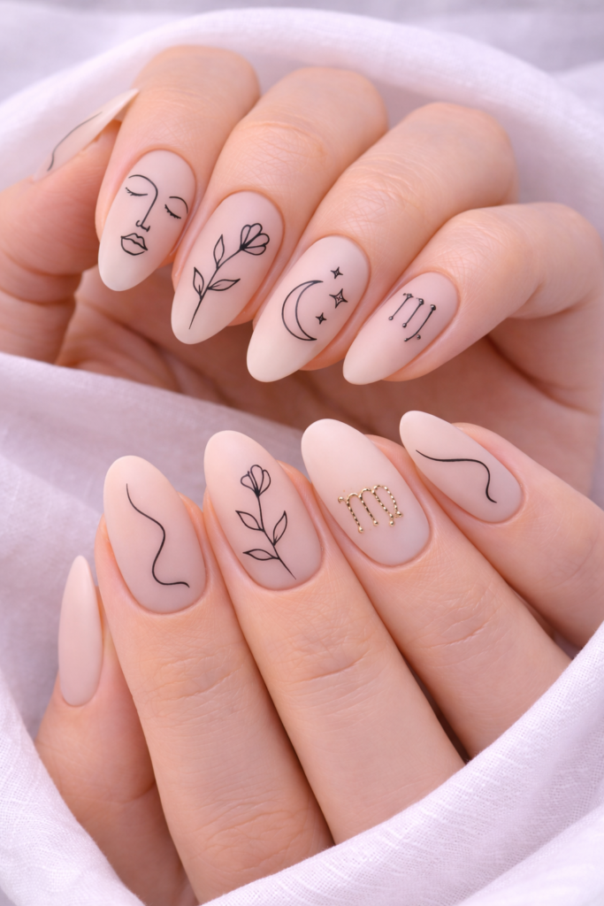 Virgo Nail Ideas: Chic, Clean & Celestially Stylish Minimalistic ...
